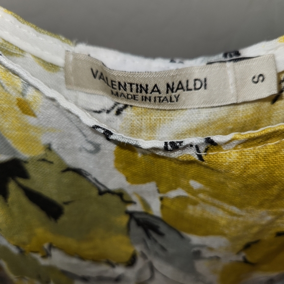 Valentina Naldi | Dresses | Valentina Naldi Linen Country Floral Yellow ...